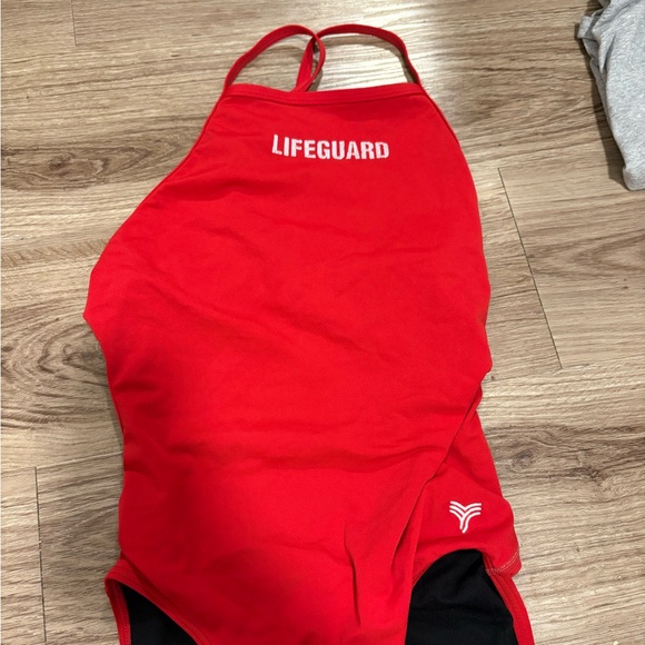 Swim | Red Lifeguard Swimsuit | Poshmark